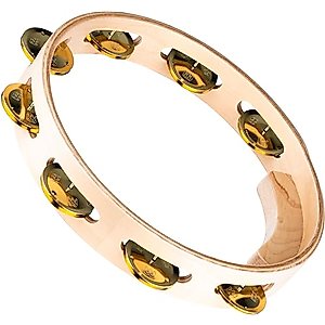 Meinl Percussion Artisan Edition Tambourine with Solid Brass Jingles, Single Row-NOT Made in CHINA-10 Maple Frame, 2-Year Warranty (AE-MTA1B)