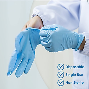 London Labs Nitrile Medical Exam Gloves 4 Mil Disposable Gloves, Latex Free Glove, Powder Free Multi-Purpose (200, X-Small)