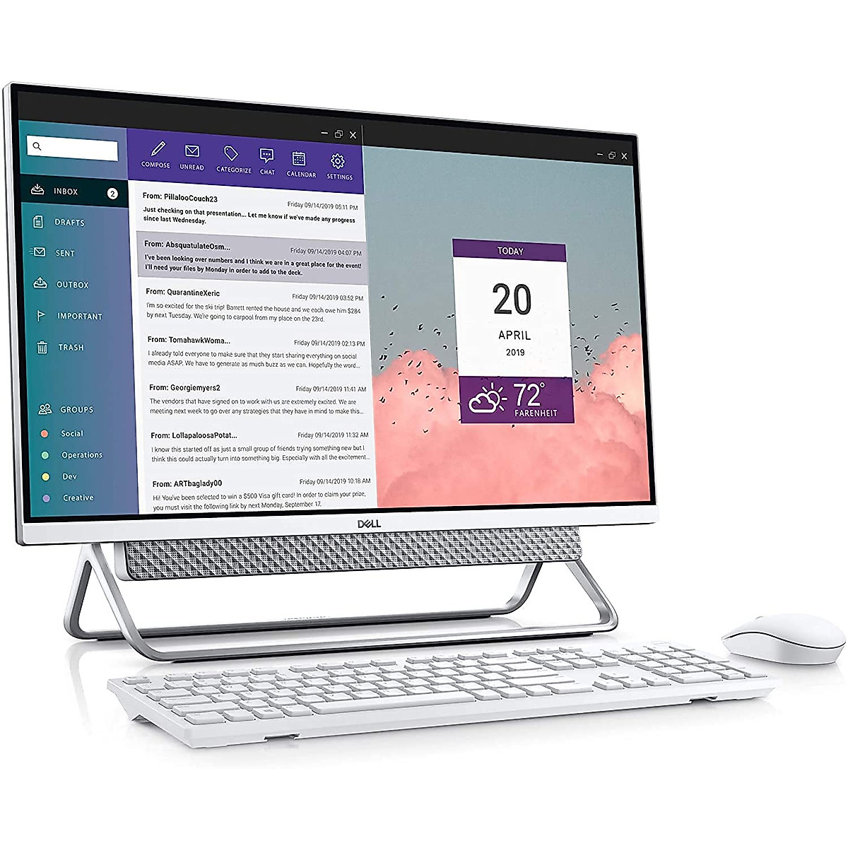 DELL Inspiron 7700 27 All-in-One Desktop, 27" FHD Touchscreen, i7-1165G7, GeForce MX330, 64GB RAM, 2TB SSD, Webcam, WiFi 6, Bluetooth 5, Wireless Keyboard and Mouse, Win 10 Home