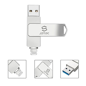 Apple MFi Certified 128GB iPhone Photo Stick iPhone Memory iPhone USB Storage for Photos Videos Contacts iPhone USB Flash Drive Memory for iPad External iPhone Storage iPhone Thumb Drive for iPad