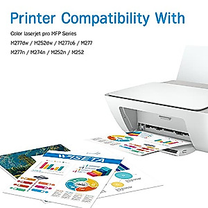 201X Toner Cartridge Compatible Replacement for HP 201X 201A CF400X CF401X CF402X CF403X CF400A Toner Compatible with Laserjet Pro MFP M277dw M252dw M277 M277c6 M252 M252n M277n Printer (4-Pack)