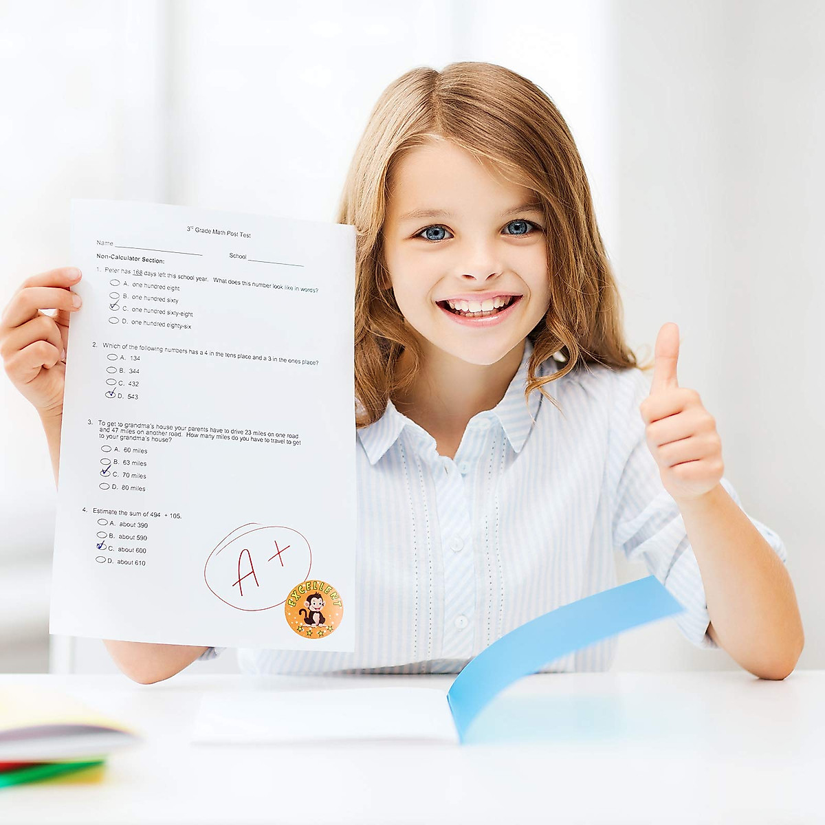 3 Rolls Motivational Stickers for Kids, 1500 Pieces Teacher Reward Stickers School Supplies for Children, Incentive Cute Sticker Potty Training Stickers for School Home, 24 Designs (Vivid Style)