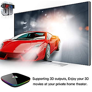 Android 9.0 TV Box 4GB RAM 64GB ROM, Q Plus Android Box H6 Quad-core WiFi 2.4GHz Support 6K H.265 HD 2.0 Ethernet