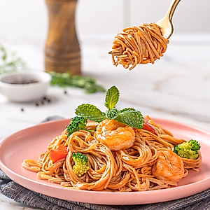 PureFit - Soy Bean Low Carb Pasta (10 Oz/5 servings) - Organic Spaghetti noodles, Gluten Free pasta, Keto Friendly, High Protein, Non-GMO, Kosher, Plant-Based Protein, Bean Noodles