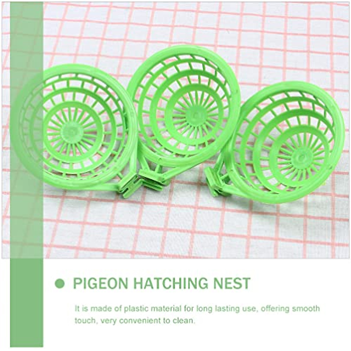 6pcs Plastic Canary Nest-Bird Nest Plastic Hollow Hanging Cage Eggs Hatching Tool Pan Finch Parrot Canary Pigeon Nest Bowl Green