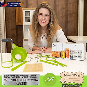 Supa Ant Canning Supplies - USA Assembled & Certified Food Grade Stainless Steel Canning tools - Canning set/pickling kit for beginners - Canning kit includes extra wide mouth funnel for mason jars