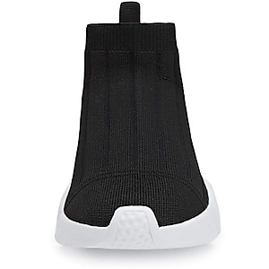 Santiro Men's Running Shoes Breathable Knit Slip On Sneakers Lightweight Athletic Shoes Casual Sports Shoes Black 8 US