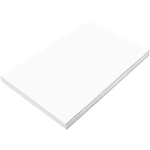 Prang (Formerly SunWorks) Construction Paper, Bright White, 12" x 18", 100 Sheets
