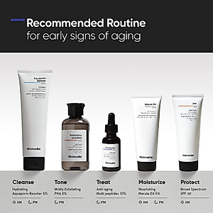 Minimalist Multi Peptide Night Face Serum for Anti Aging with Collagen Boosting | Reduces Wrinkles | Hydrating Serum With 7% Matrixyl 3000 & 3% Bio-Placenta | For Women & Men | 1 Fl Oz / 30 ml