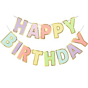 LITAUS, Macaron Happy Birthday Banner - Pre-Strung, 9 ft, No DIY | Birthday Decorations | Happy Birthday Sign for Birthday Decor, Backdrop | Birthday Banner for Women, Kids | Macaron Birthday