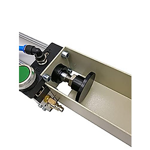 Aluminum Can Crusher, Heavy Duty Pneumatic Cylinder Soda Beer Can Crusher, Eco-Friendly Recycling Tool (Countertop Button Valve)