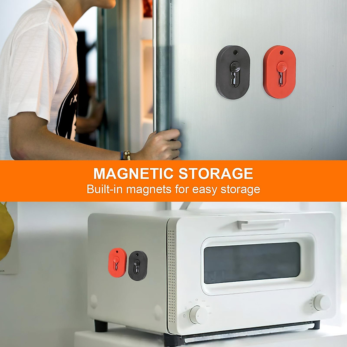 YRAKOZIN Magnetic Bread Lame Dough Scoring Tool, Retractable Razor for Sourdough Bread Baking & Bread Making Tool - Contains 5 Razor Blades (1, Black)