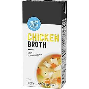 Amazon Brand - Happy Belly Chicken Broth, 2 pound (Pack of 1)