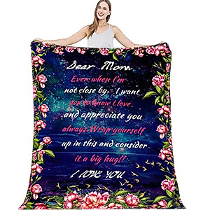 Gifts for Mom,Mom Blanket from Daughter Son, Mom Gift Soft Flannel Throw Blankets for Couch Bedroom Sofa Warm Blanket, Birthday for Mom (to Mom #02, 60"x80")