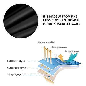 NEVERLAND Patio Furniture Cover, Outdoor Furniture Cover Waterproof, Heavy Duty and Anti-UV Outside Table and Chair Covers, for Deck, Lawn and Backyard, Black,70.87''L x 47.24" W x 27.95" H