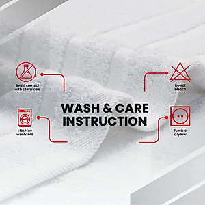 Infinitee Xclusives 100% Cotton Luxury Bath Towels Set of 2 (27x54 Inches), Soft, Absorbent, Quick Dry, Perfect Towels for Bathroom, Gym, Spa & Hotel |Brilliant White|