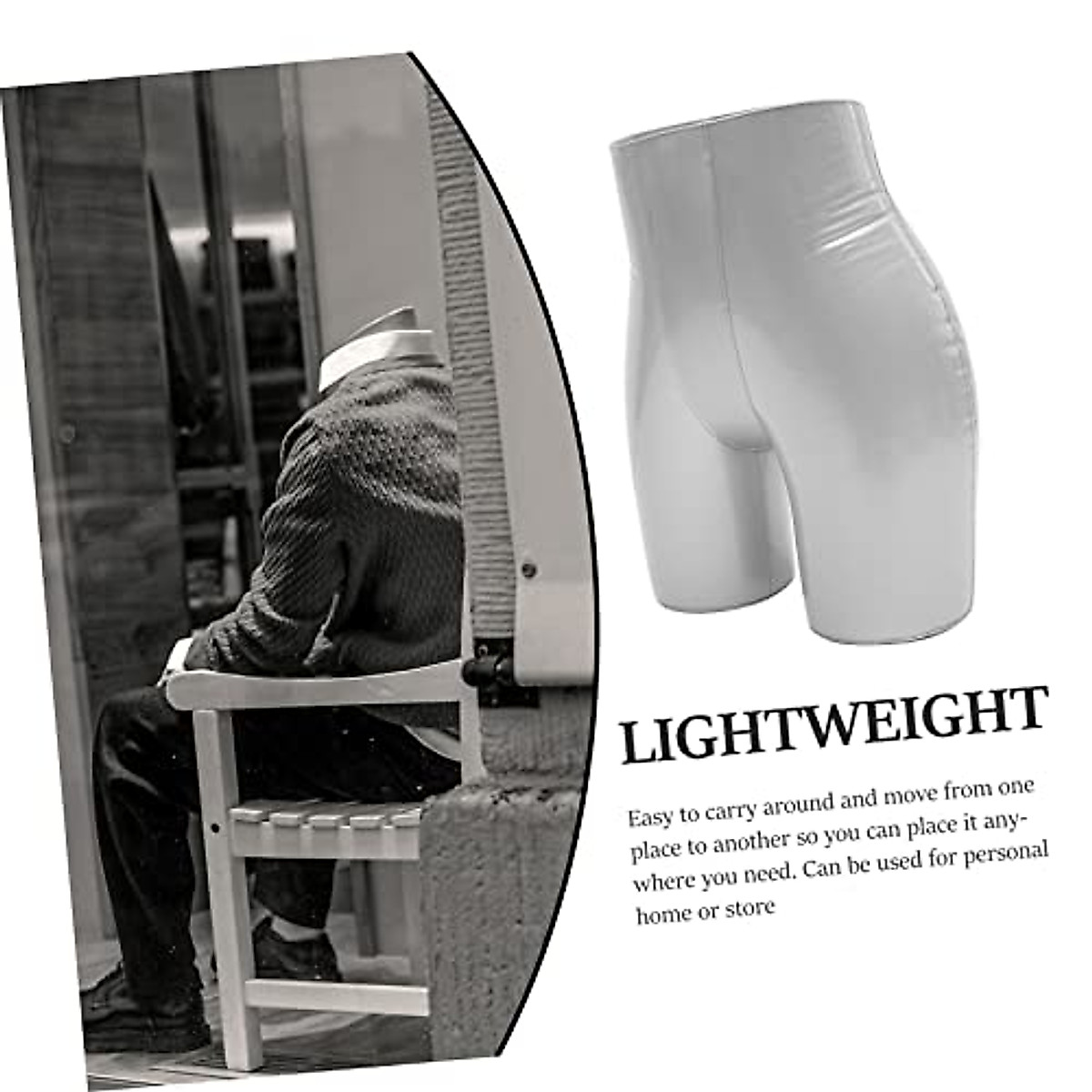 SOLUSTRE Clothing Display Model Half Body with Arms Torso Mannequin for Clothes Display Mannequin Body Molds Shirts Display Prop Inflatable Costume Mannequin for Store Window PVC Bust Belt