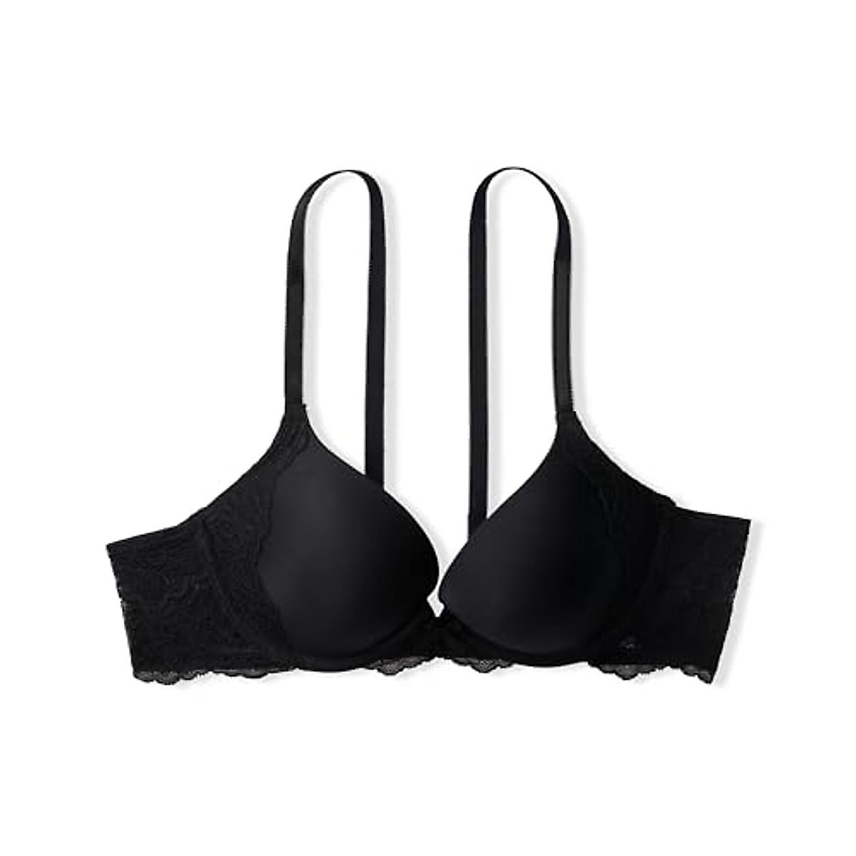 Victoria's Secret Dream Angels Push Up Bra, Padded, Plunge Neckline, Bras for Women, Black (34DD)