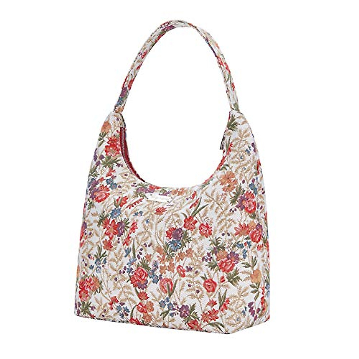 Signare Tapestry Hobo Shoulder bag slough purse for Women with Flower Meadow Design