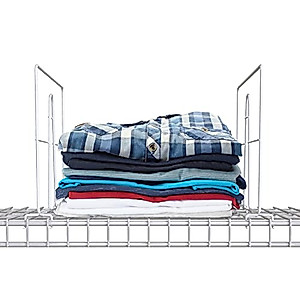 Hmdivor 8 Pack Wire Shelf Dividers Steel Closet Dividers and Separator for Organization, Shelves and Storage in Cabinet, Kitchen, Bedroom and Office