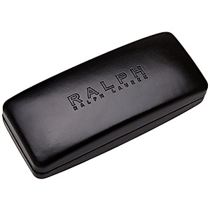 Ralph by Ralph Lauren Women's RA5203 Cat Eye Sunglasses, Shiny Black On Nude & Gold/Polarized Gradient Brown, 54 mm