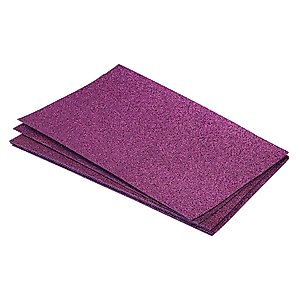 PATIKIL Soft Felt Sheets Glitter Fiber Craft Sheets Purple 11.8 Inch x 7.8 Inch for DIY Hobby Decorate Pack of 6