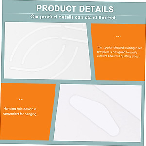 EXCEART 2Pcs Quilting Stitching Template Floral Stencil Flower Stencils Circle Template Motion Quilting Patterns Sewing Supplies Hand Quilting Plastic Clothing Crafting templates Wave