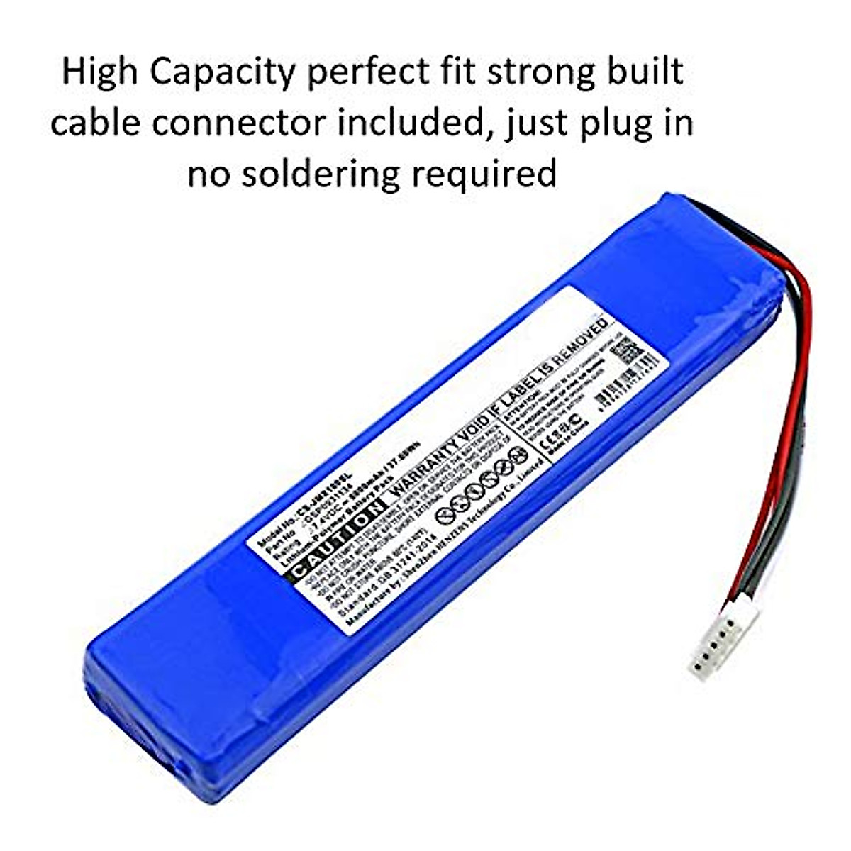 High Capacity Replacement Battery + Tool + Guide (Link) for JBL Xtreme Extreme Portable Bluetooth Speaker 5000mAh Li-Polymer JBL GSP0931134 Repair Power