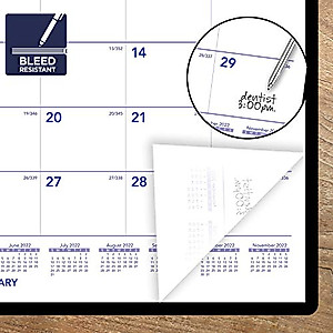 AT-A-GLANCE 2022 Wall & Desk Calendar by, 11" x 8", Small, with Clear Cover and Vinyl Holder (SK800)