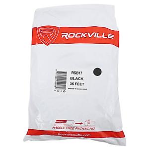 Rockville RSB17 35 Foot Speakon to Banana Speaker Cable, 16 Gauge, 100% Copper!