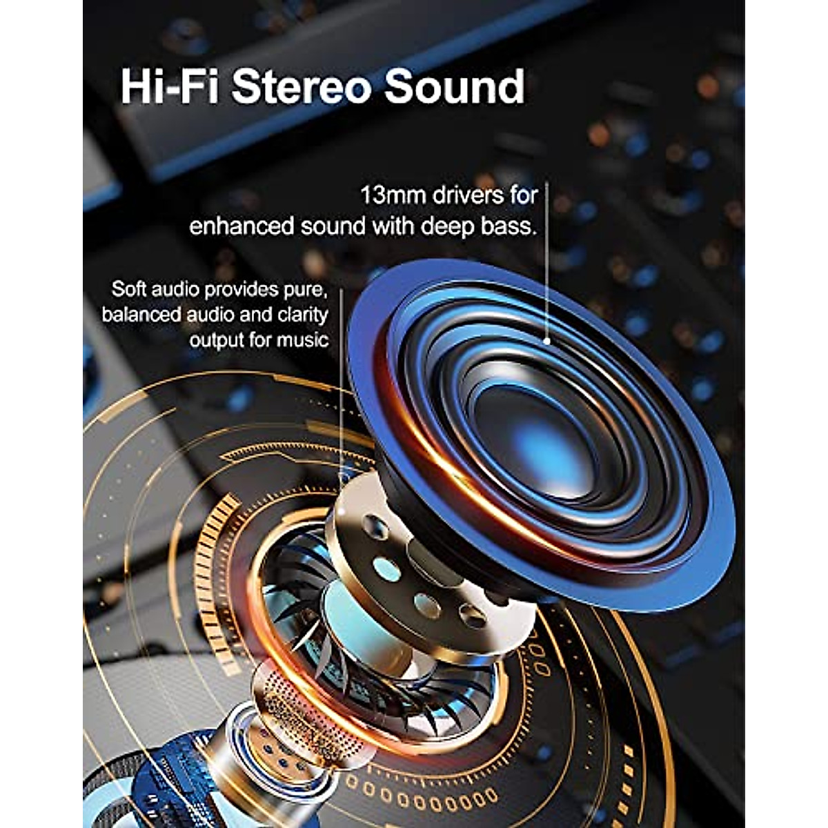 Wireless Earbud AIR 2 Pro, Bluetooth 5.3 Headphones Stereo Bass, Bluetooth Earbud in Ear with HD Mic, Earphones IP7 Waterproof Sports, 35H Playtime with Mini Charging Case Ear Buds for Android iOS