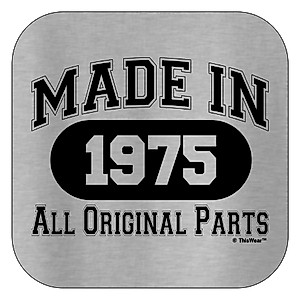 50th Birthday Party Supplies 50th Birthday Shirt Made in 1975 All Original Parts Short Sleeve Unisex T-Shirt Large Sport Grey