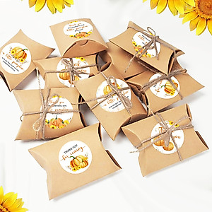 80 Little Pumpkin Thank You Stickers, Little Pumpkin Baby Shower Favor Stickers, Fall Themed Baby Shower Favor Stickers(2 Inch)
