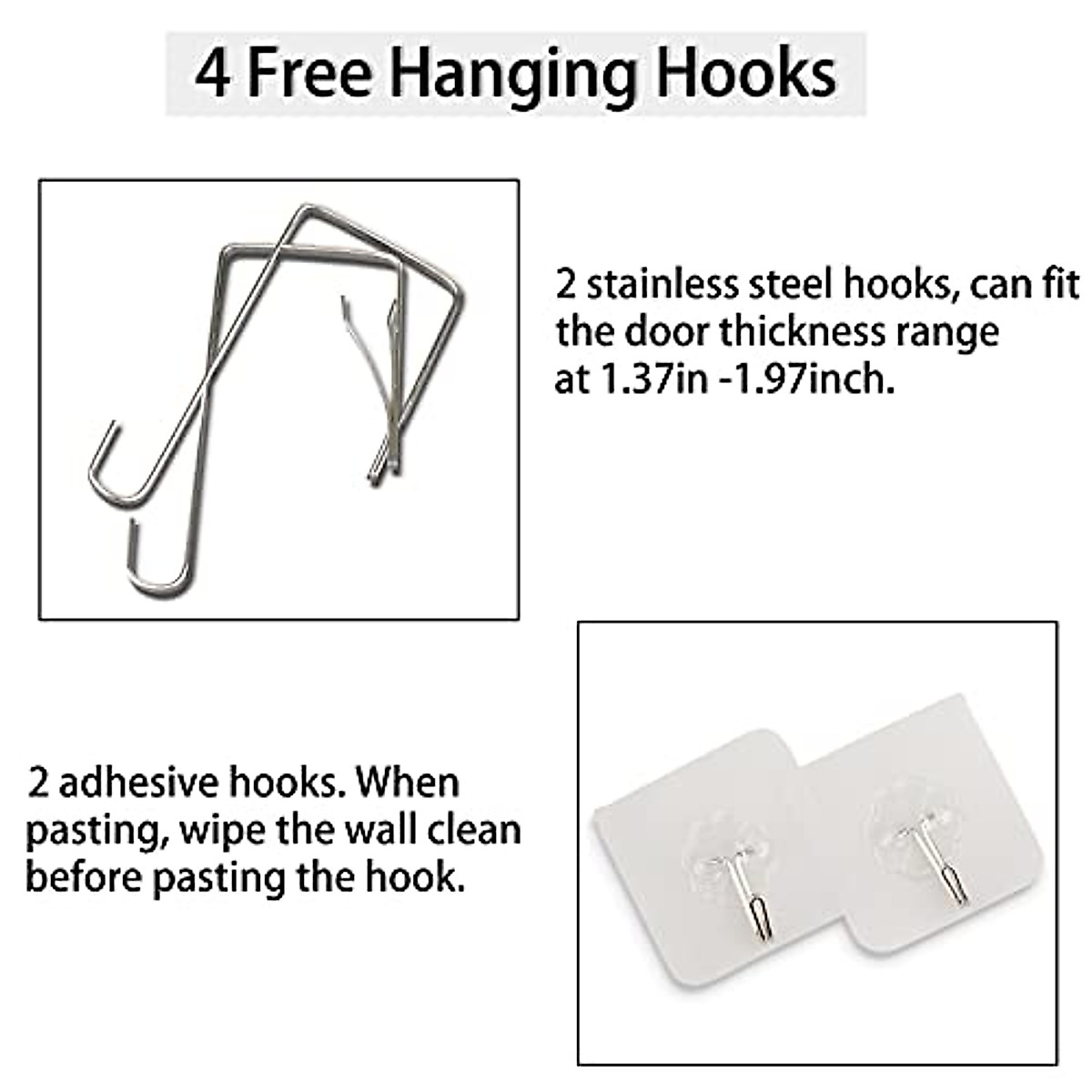 Woodland Animals Hanging Laundry Hamper Bag with 2 Door Hooks, Fox Elk Bear Mushroom Holding Dirty Clothes Bag, Saving Space Hanging Laundry Bag for Door Wall, Closet, Bathroom