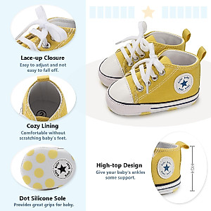 Save Beautiful Baby Girls Boys Canvas Sneakers Soft Sole High-Top Ankle Infant First Walkers Crib Shoes