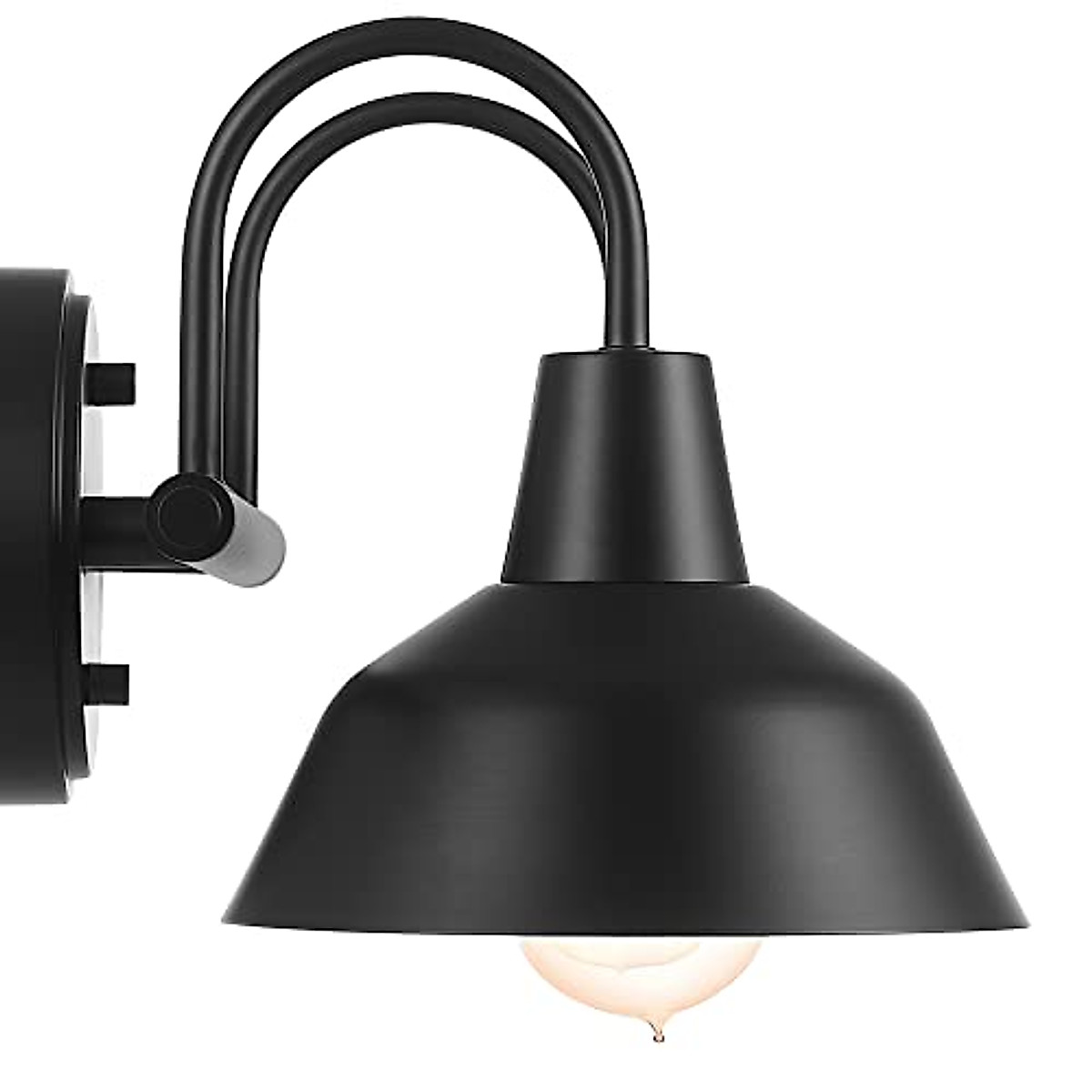 Globe Electric 63000004 3-Piece Bathroom Set, Matte Black, 15.5" 2-Light Vanity Light, Towel Ring, Toilet Paper Holder, Bulb Not Included