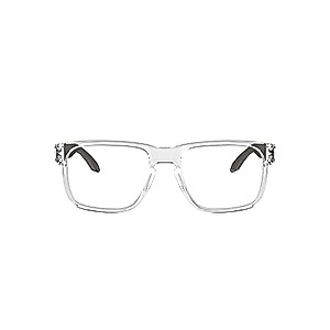Oakley Men's Ox8156 Holbrook Rx Square Prescription Eyeglass Frames, Polished Clear/Demo Lens, 56 mm