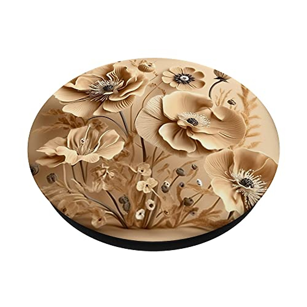 Sand Beige Wildflower Flower graphics PopSockets Swappable PopGrip