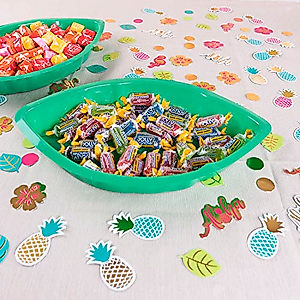 Palm Leaf Hawaii Style Food Reusable Snack Tray, Cookies, Chips, Candy Dip for Jungle Island Themed Party Decorations Platter (12 Pack, 11.75" x 8.5" Inches) by Super Z Outlet