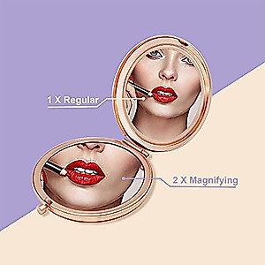 Friendship Gifts for Sister for Best Friends Rose Gold Compact Mirror Birthday Gifts for BFF Bestie Graduation Gifts for Soul Sister True Friendship Gifts for Women Girl