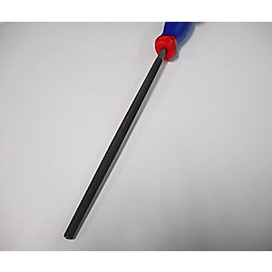 WORKPRO W051005 Round File, 8 In., High Carbon Hardened Steel w/Rubber Grip Handle, Used to Form and Shape Holes and Curves (Single Pack)