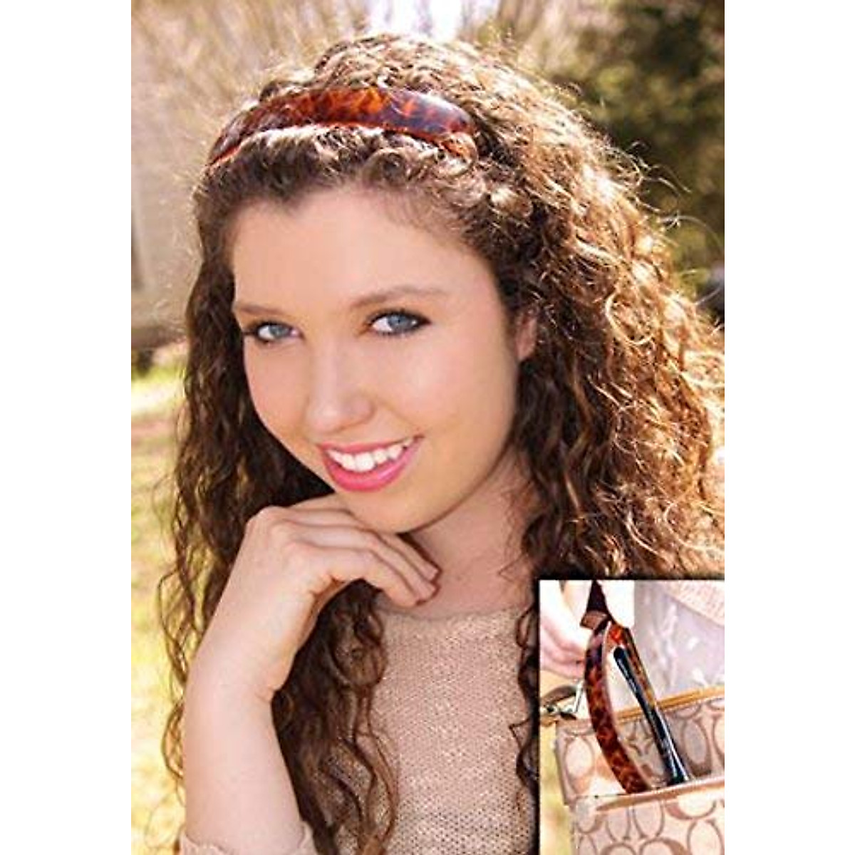 Hinged Headband fits like sunglasses providing lift and style without giving you a headache - by SqHair Band (Paisley), womens