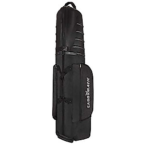 Caddymatic Hard Top Shell Padded Travel Cover with Wheels, Black