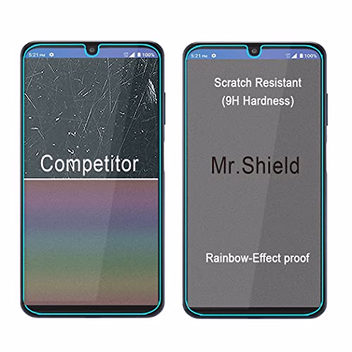 Mr.Shield [3-Pack] Designed For Consumer Cellular ZMAX 5G [Tempered Glass] [Japan Glass with 9H Hardness] Screen Protector with Lifetime Replacement