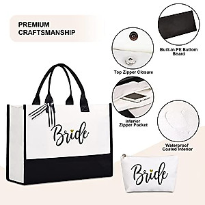 Lamyba Maid of Honor Tote Bag, Maid of Honor Gifts from the Bride, Bridal Shower Gifts, Black and White
