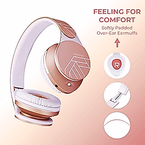 PowerLocus Bluetooth Headphones Over Ear, Wireless Headphones, Foldable Headphone with Hi-Fi Stereo, Built-in Microphone,Soft Foam Earmuffs, Micro SD Wireless and Wired Headphone for iPhone/iPad/PC/TV
