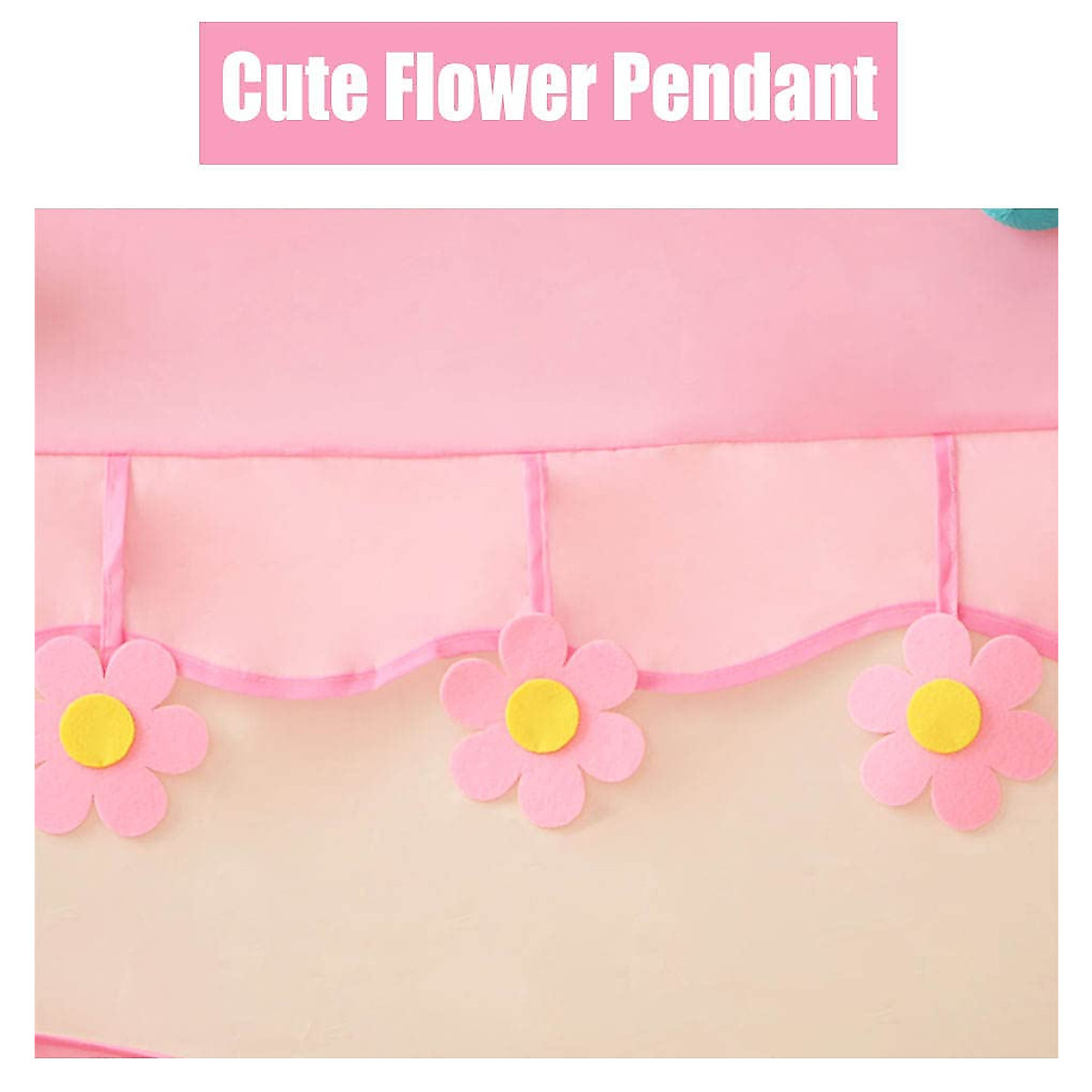 Kids Play Tent Gift, for Girls Boys, Thick Oxford Fabric, Princess Playhouse, Pink Castle, Fairy Tale Tent, Indoor Outdoor, Birthday