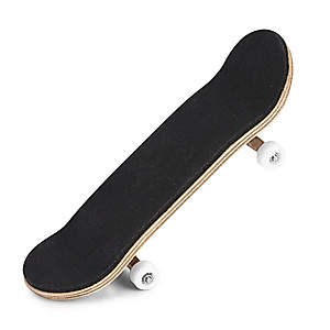 1Pc Maple Wooden Alloy Fingerboard Finger Skateboards Mini Fingerboard with Soft Pad Bearing Wheels and Box Reduce Pressure Kids Gifts(White)
