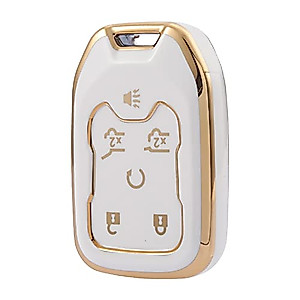 Guibuhuse TPU Protector Key Fob Cover Fit for 2015-2020 GMC Yukon/Yukon XL Chevy Suburban Tahoe (HYQ1AA)