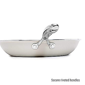 Goodful Ceramic Nonstick Cooking Set, Titanium-Reinforced Premium Non-Stick Coating, Dishwasher Safe Pots and Pans, Tempered Glass Steam Vented Lids, Stainless Steel Handles, 12-Piece, Cream